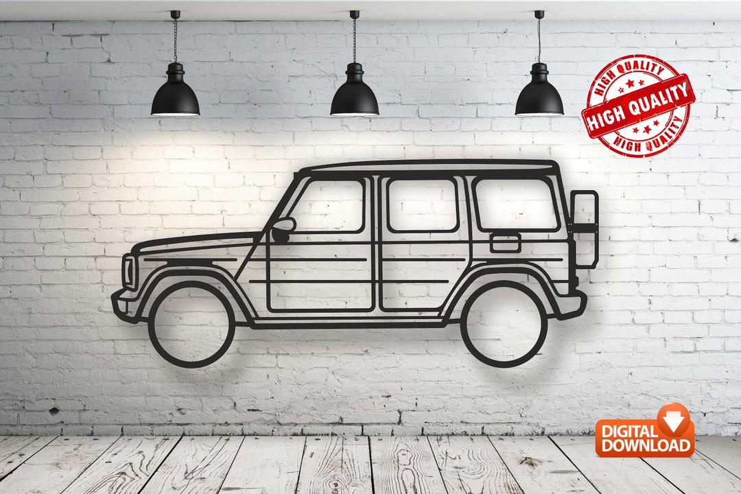 Class-g Metal Car Wall Art Decor Vector File for Laser Cutting , Plasma ...
