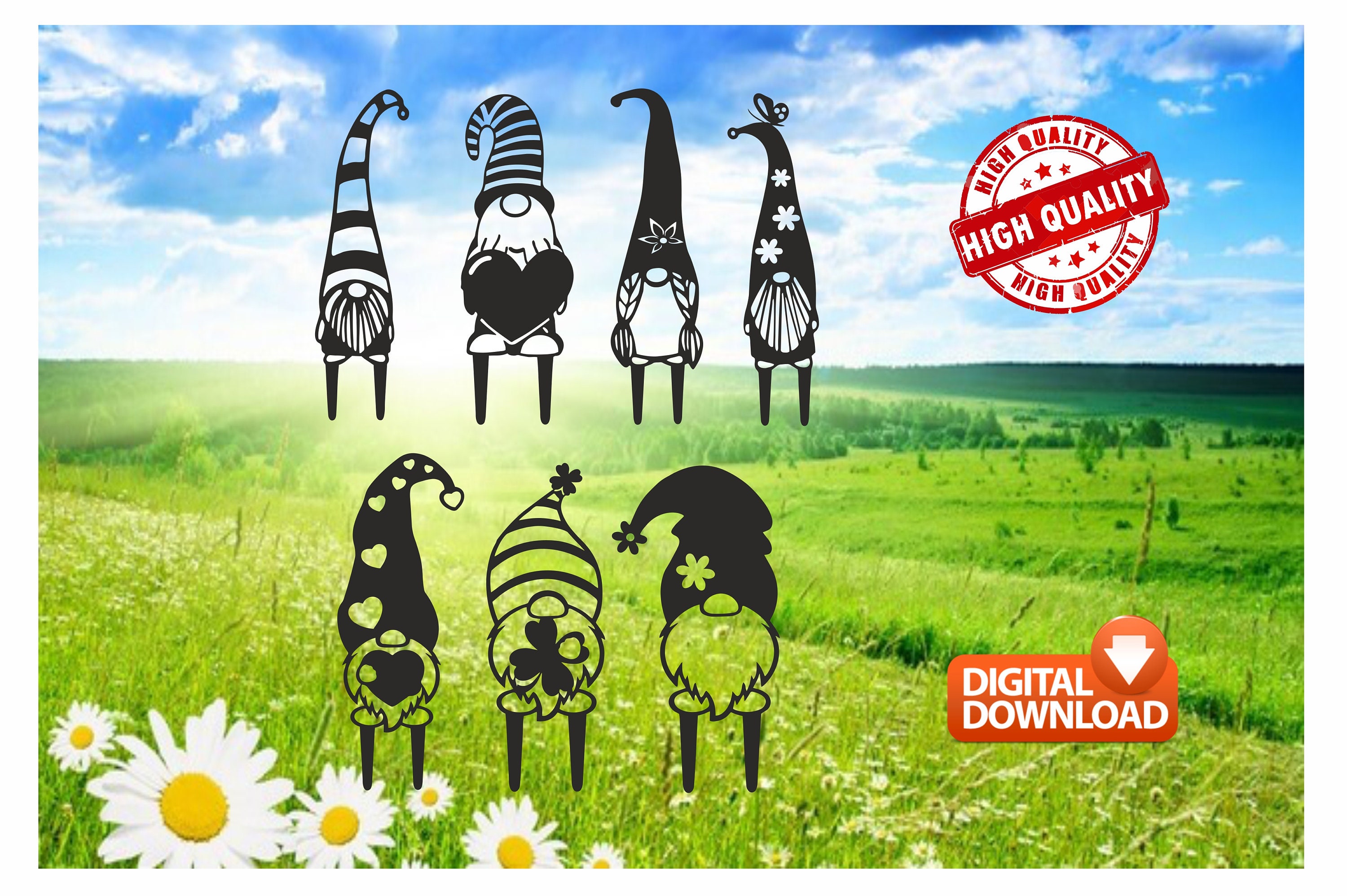 Garden Stakes High Quality Vector Drawing File for Laser - Etsy