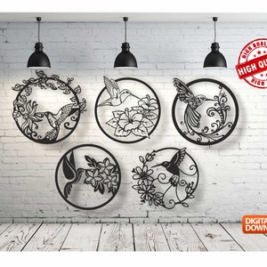 Humming Bird Bundle ( 25 Pcs ) High Quality Wall Art Decor Vector ...