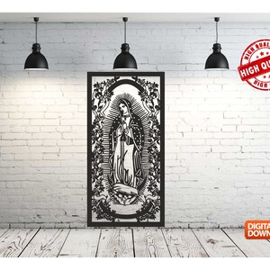 Virgin Mary Wall Art Decor Vector File for Laser Cutting , Plasma ...