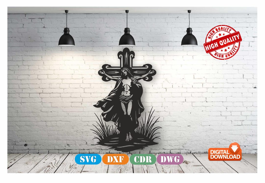 Virgin Mary Wall Art Decor Vector File for Laser Cutting , Plasma ...
