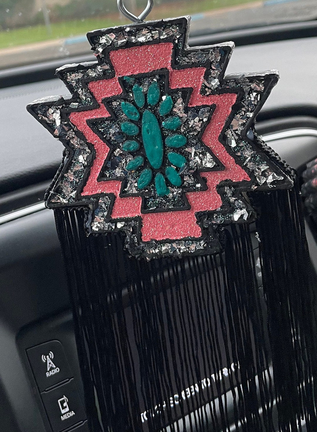 Aztec and Squash Blossom Car Freshie - Etsy