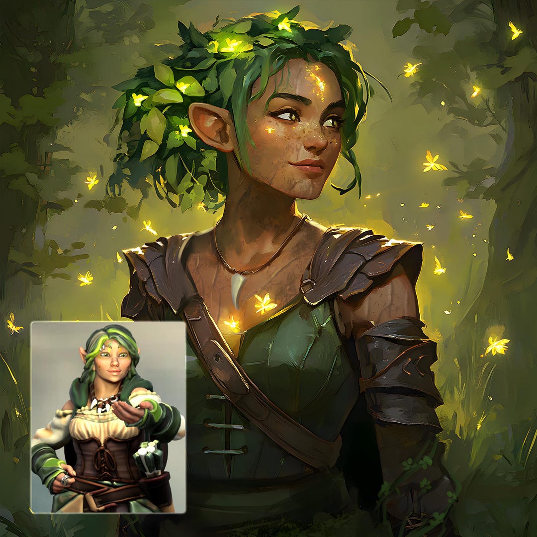Custom Hero Forge Character Portrait | Dnd Miniature Tabletop RPG Art ...
