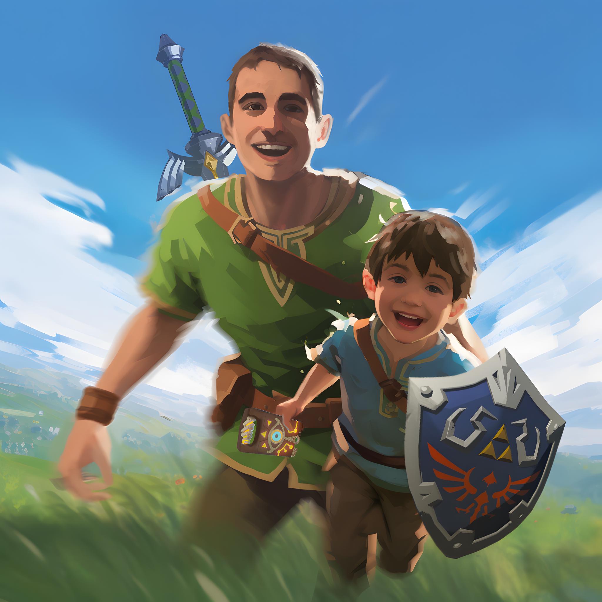 Legend of Zelda Custom Digital Portrait: Personalized Gift | Fathers ...