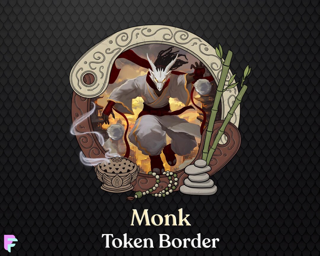 Monk D&D Token Border | Digital Token Frame for Pathfinder/foundry Vtt ...