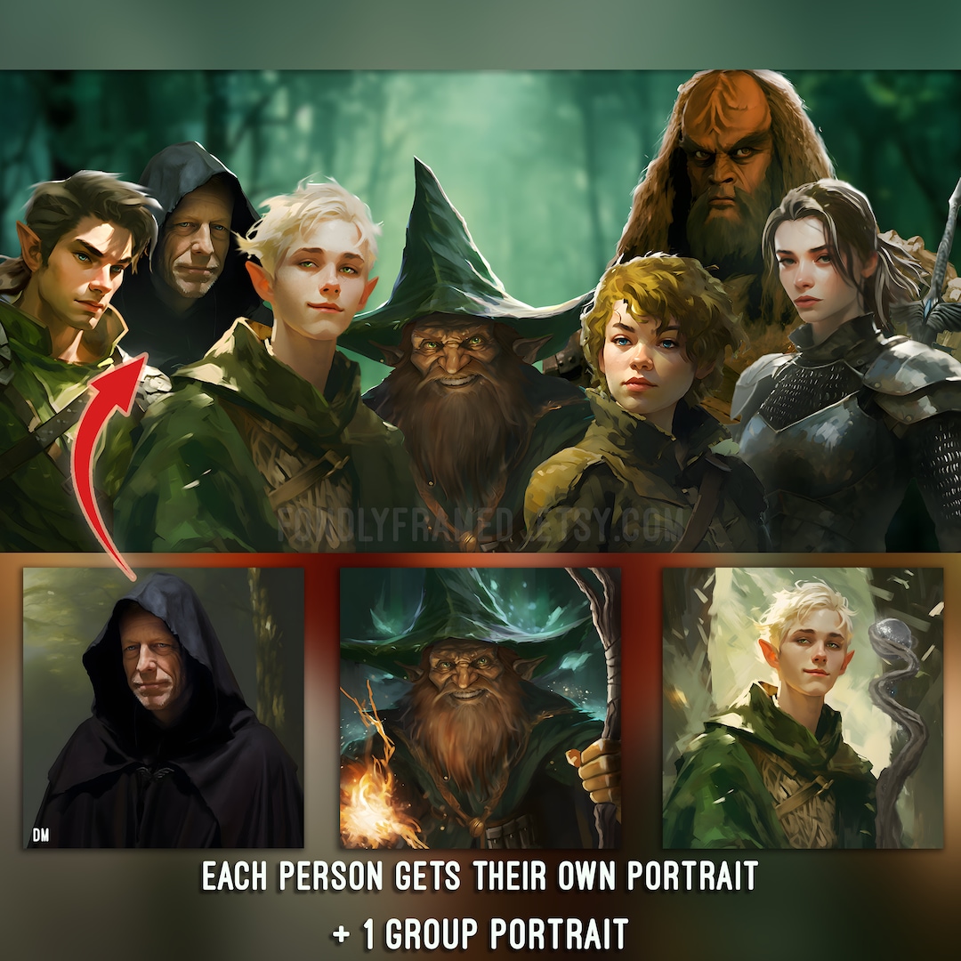 DND Party Custom Commission, Group Portrait, Dnd Commission, Campaign ...