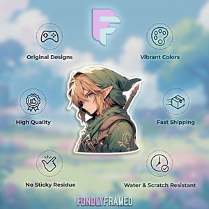 Link Sticker the Legend of Zelda Sticker Cute Gamer Gift Tears of the ...