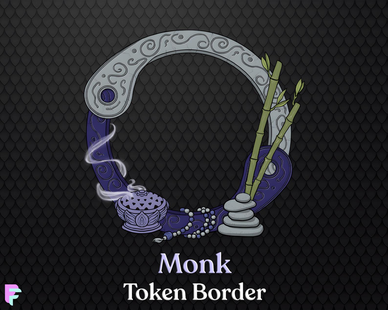 Monk D&D Token Border | Digital Token Frame for Pathfinder/foundry Vtt ...