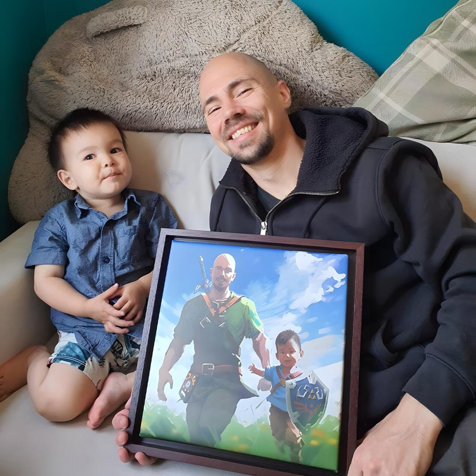 Legend of Zelda Custom Digital Portrait: Personalized Gift | Fathers ...