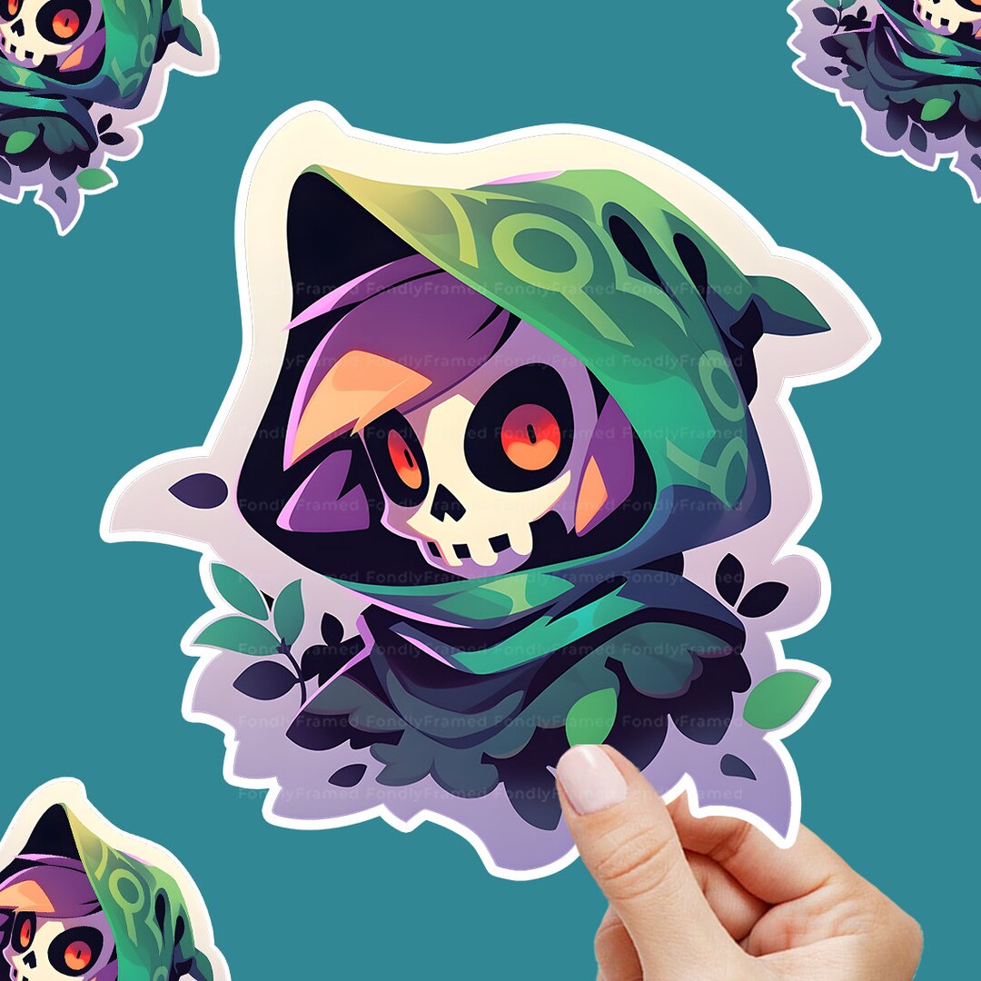 Spooky Link Halloween Skull Sticker the Legend of Zelda - Etsy