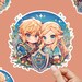 Chibi Link and Zelda Stars Sticker the Legend of Zelda Sticker Gamer ...