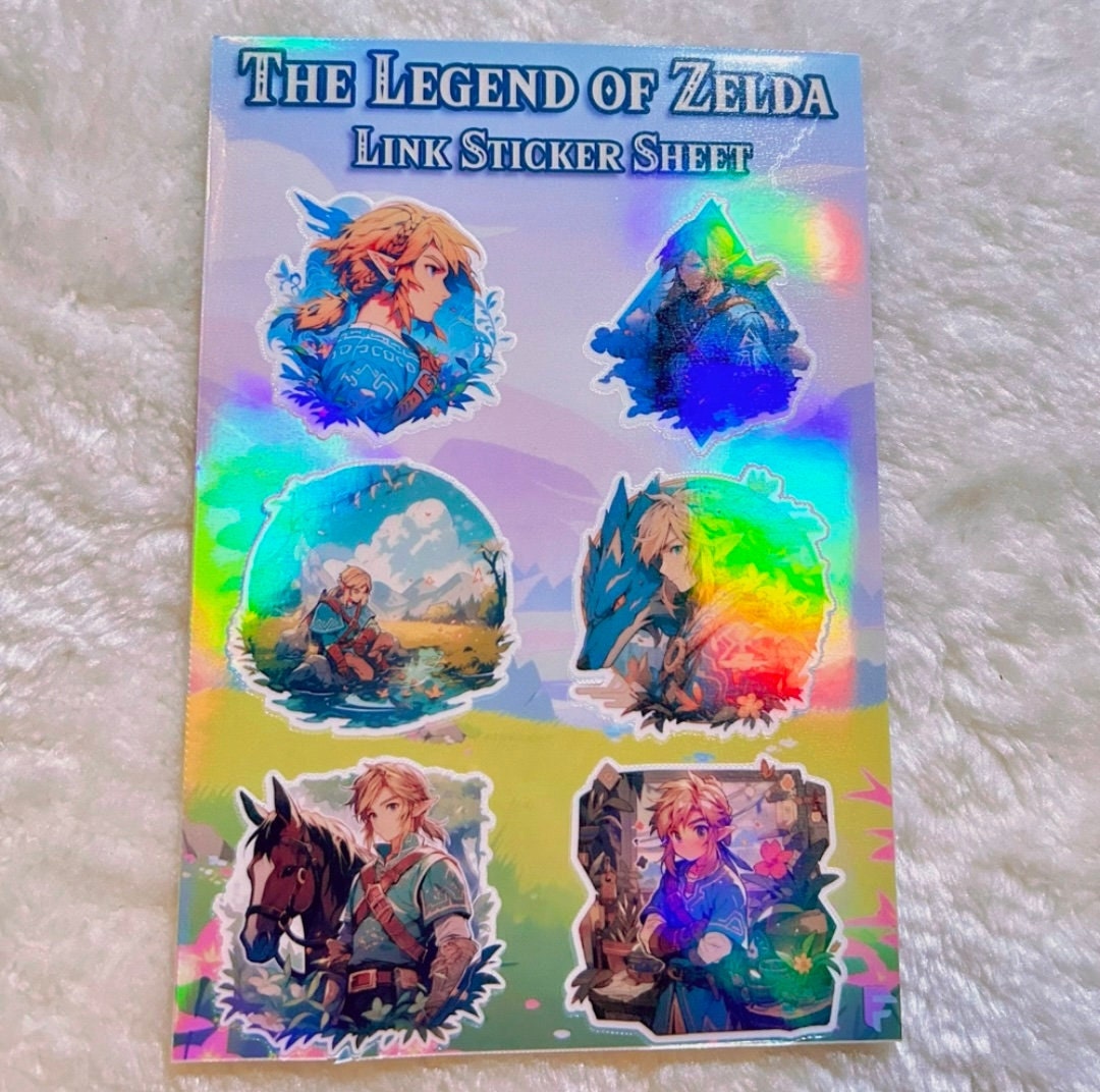 Link Sticker Sheet Legend of Zelda Video Game Sticker Sheet - Etsy