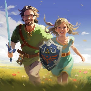 Custom Legend of Zelda Digital Portrait | Personalized Video Game Gift ...
