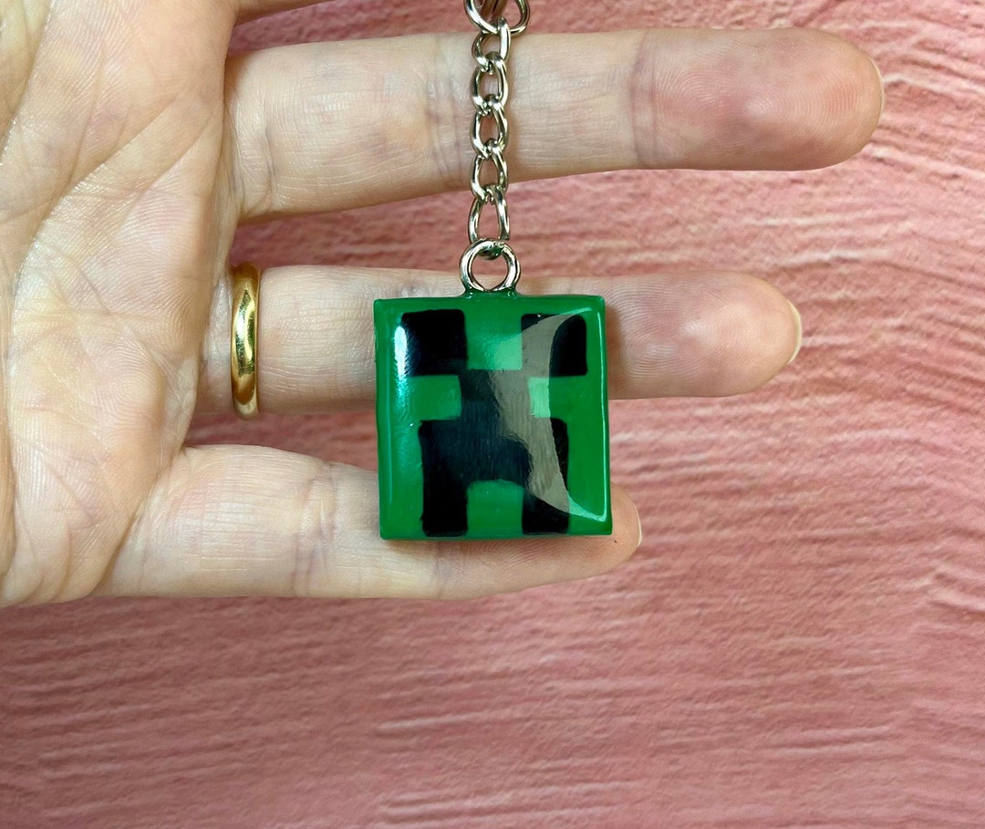 Minecraft Creeper Keychain Hand-made From Polymer Clay - Etsy