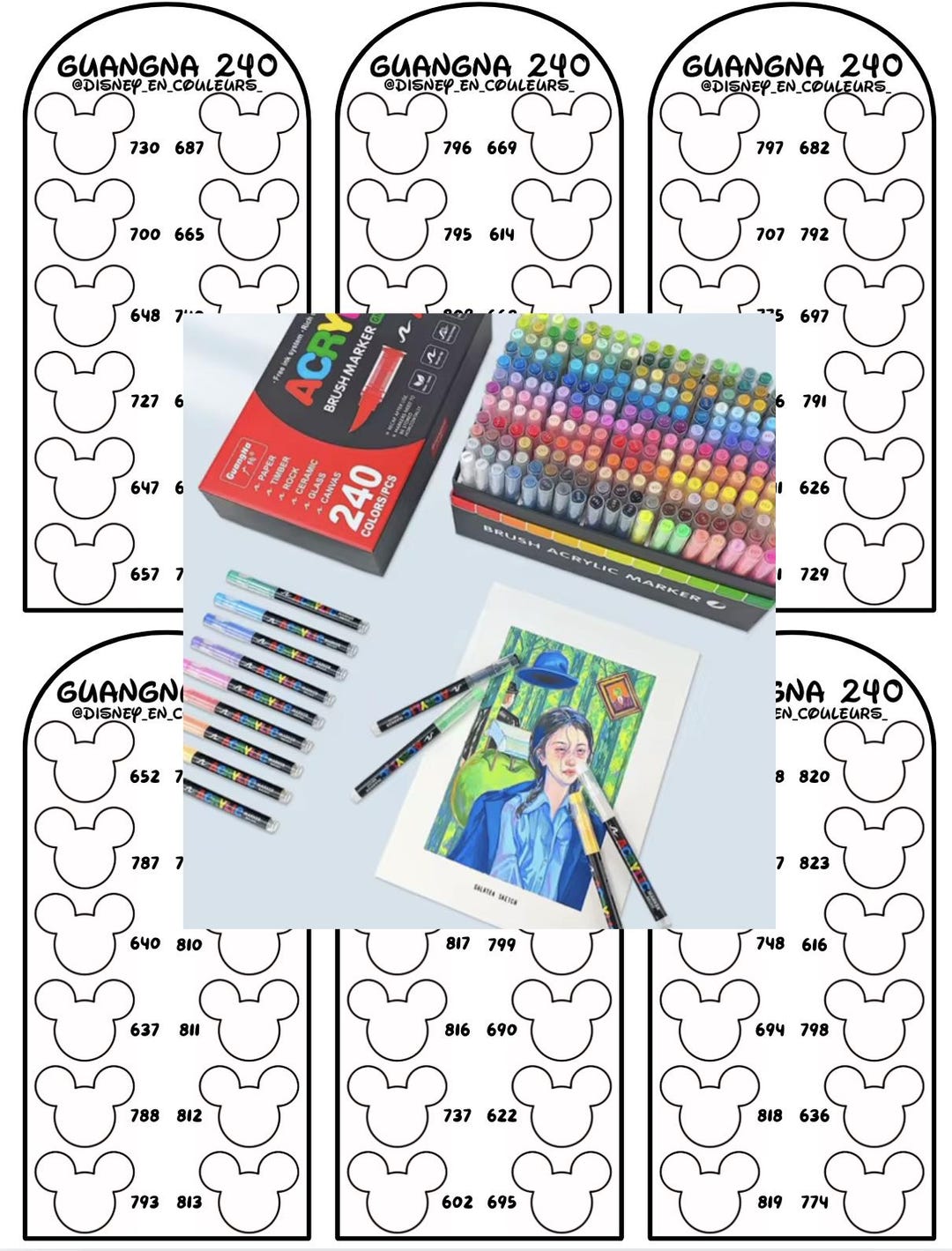 Guangna 240 Color Chart - Etsy
