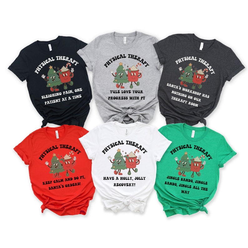 PT Christmas Shirt, Physical Therapy Crew Shirts, Physical Therapy Tee ...