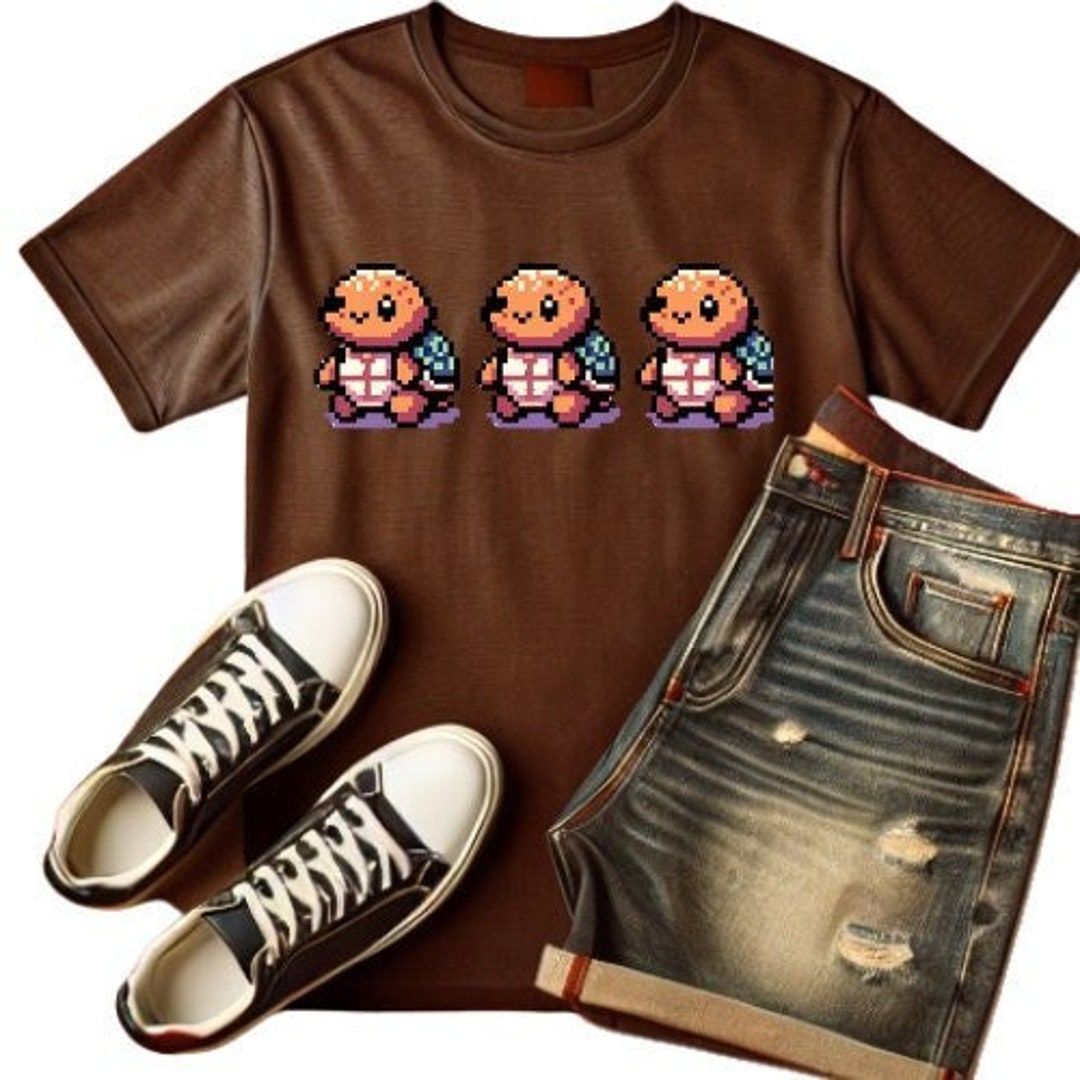 Go Slowly With Pixel Turtles Soft Cotton Unisex Tee - Etsy