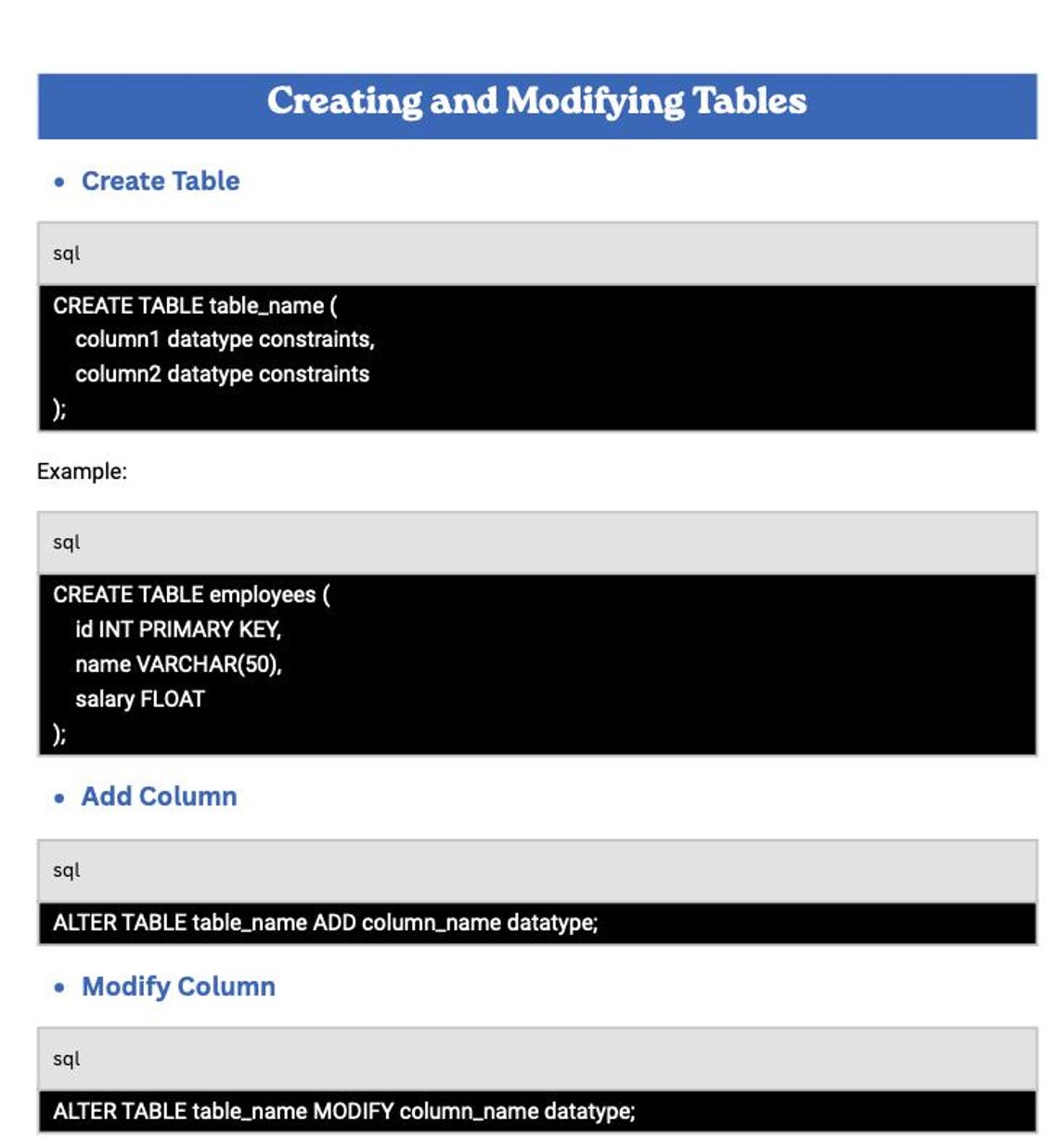 Ultimate SQL Cheat Sheet & Study Guide | Beginner to Advanced SQL ...