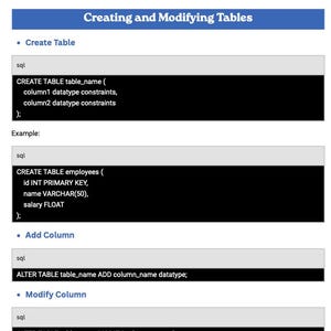 Ultimate SQL Cheat Sheet & Study Guide | Beginner to Advanced SQL Commands | Digital Download - Etsy