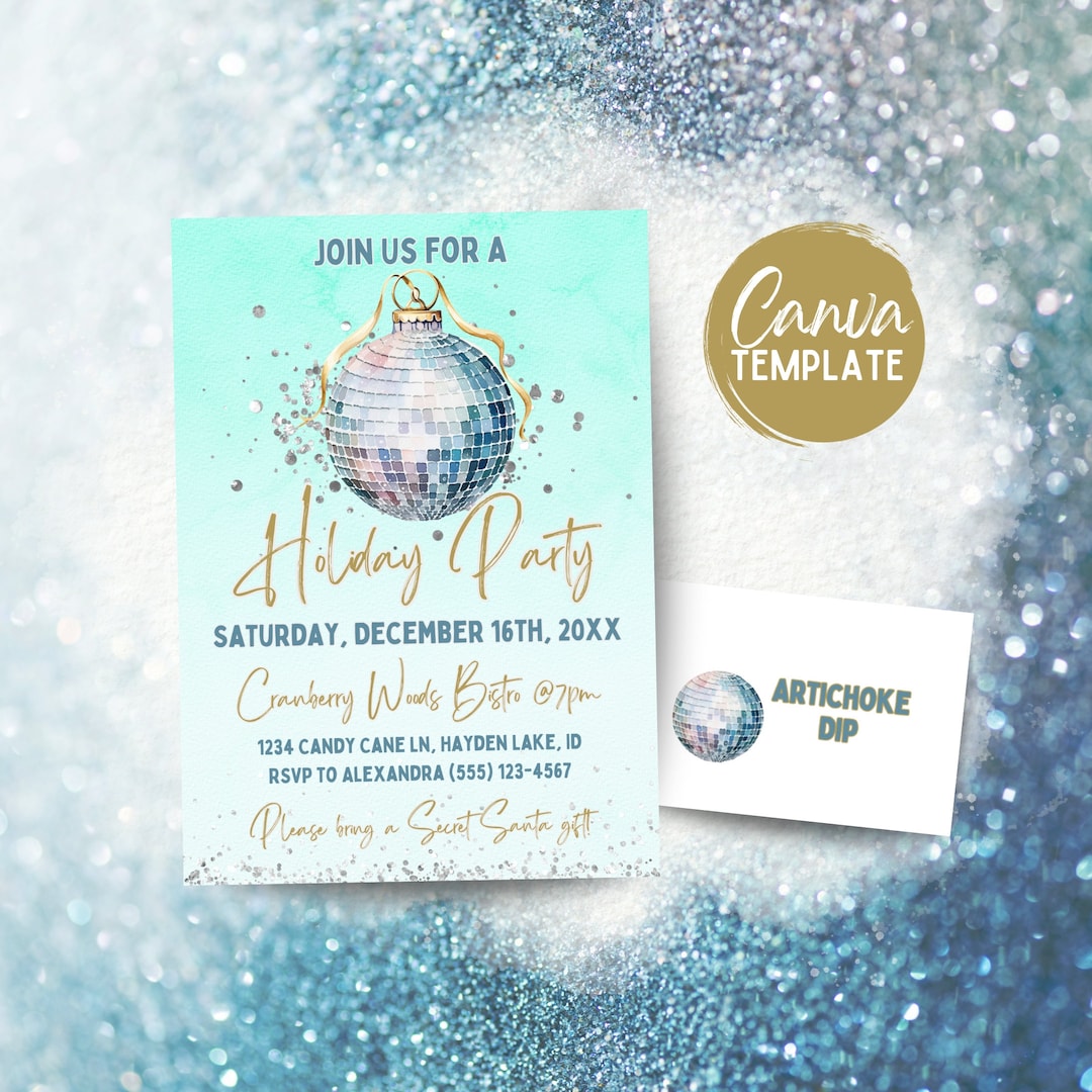 Office Holiday Party Invitation Editable Christmas Party Invitation ...