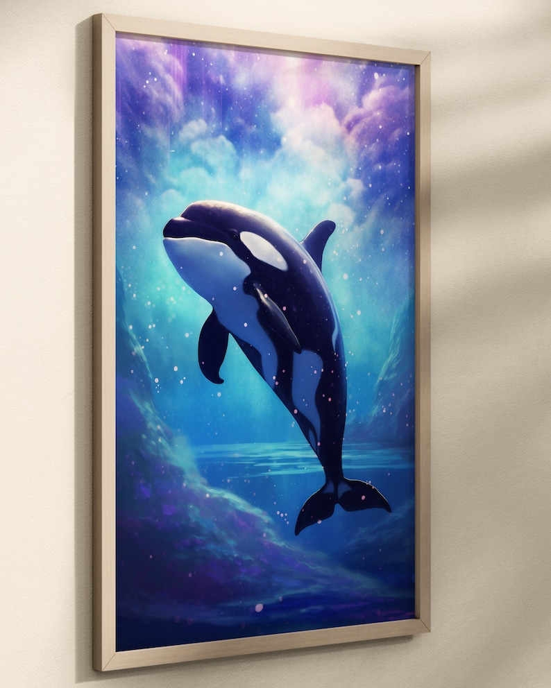 Celestial Orca Digital Art | Digital Download | Orca Art | Sealife Art ...
