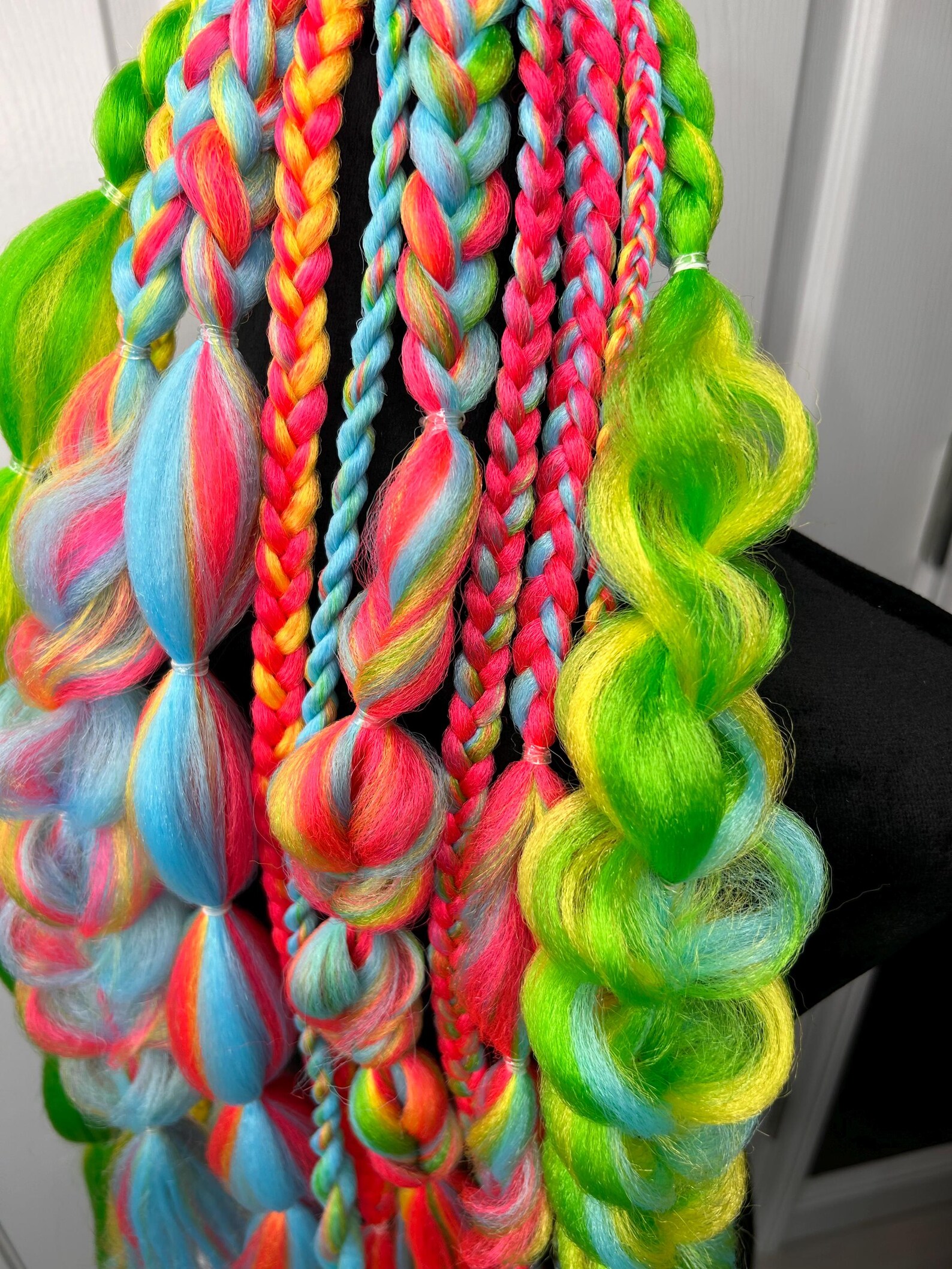Festival Hair Extensions for Rave Hair, Bubble Braids, and Pigtails ...