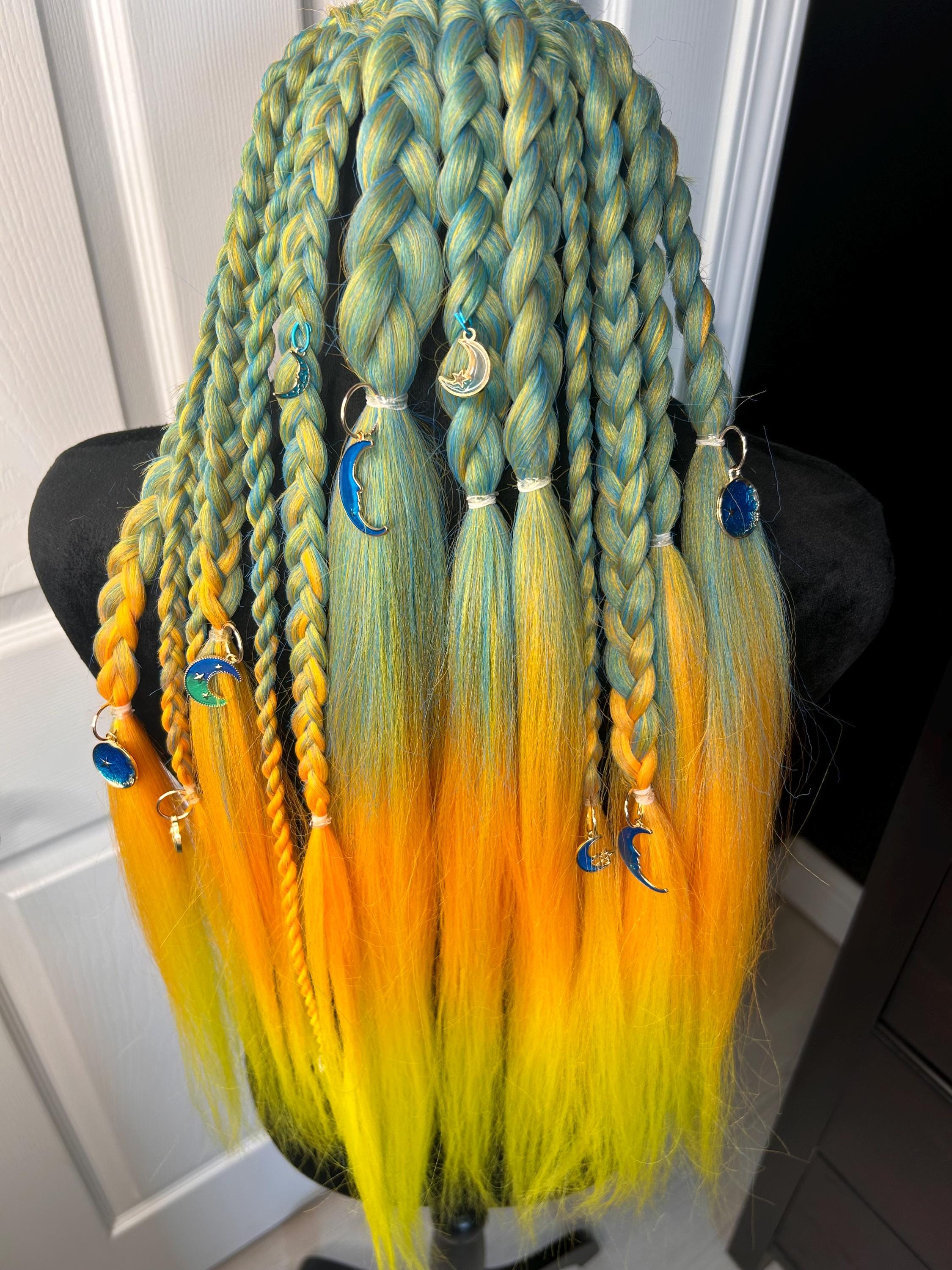 Festival Hair Extensions for Rave Hair, Bubble Braids, and Pigtails ...