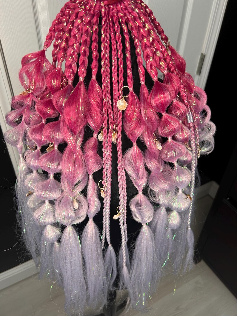 Festival Bubble Braids • Rave Braids • Festival Braids • Ponytail Hair ...