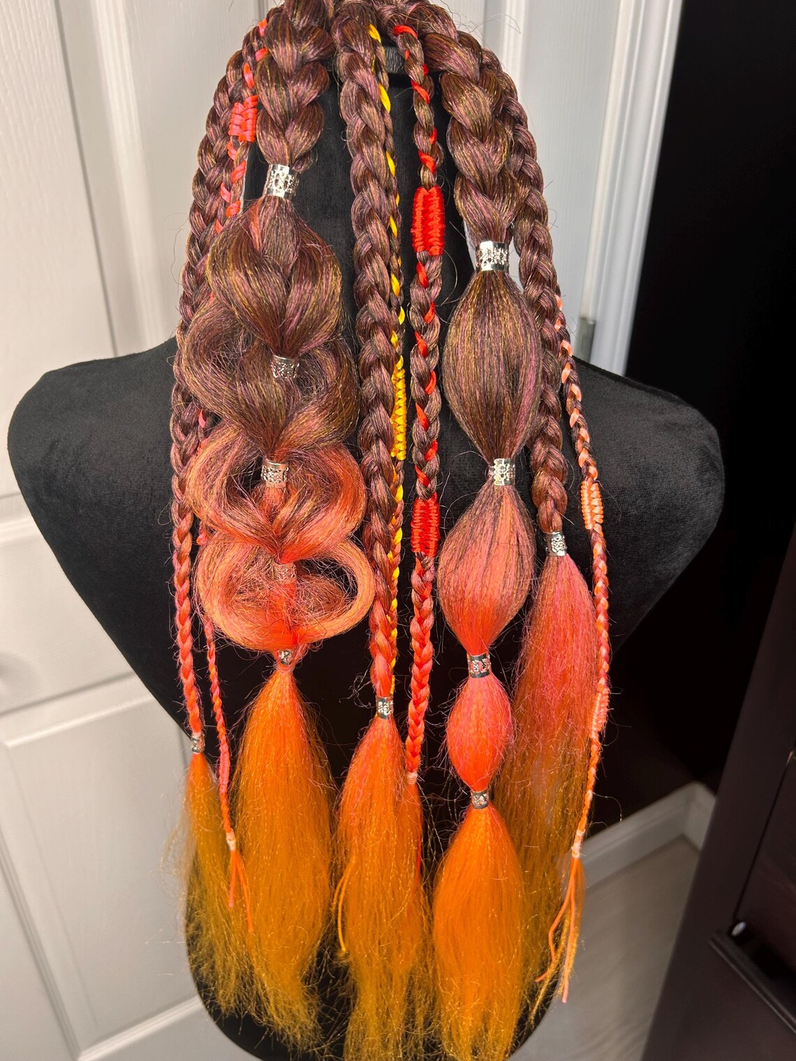 Festival Hair Extensions for Rave Hair, Bubble Braids, and Pigtails ...
