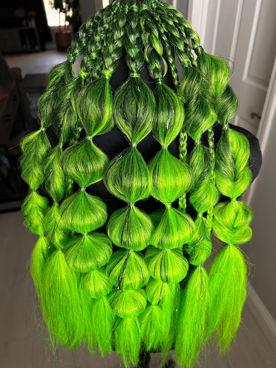 Festival Bubble Braids • Rave Braids • Festival Braids • Ponytail Hair ...