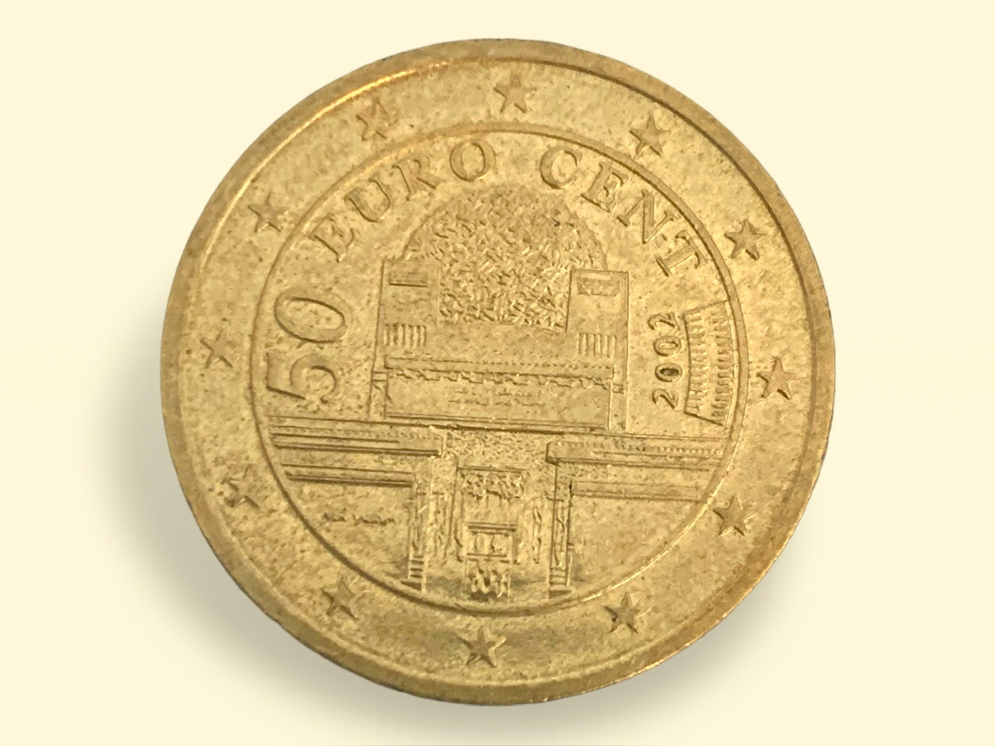 Munt 50 cent Euro 2002 zeldzaam - Etsy België