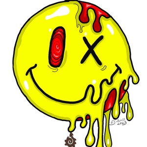 Melting Smiley Face - Etsy