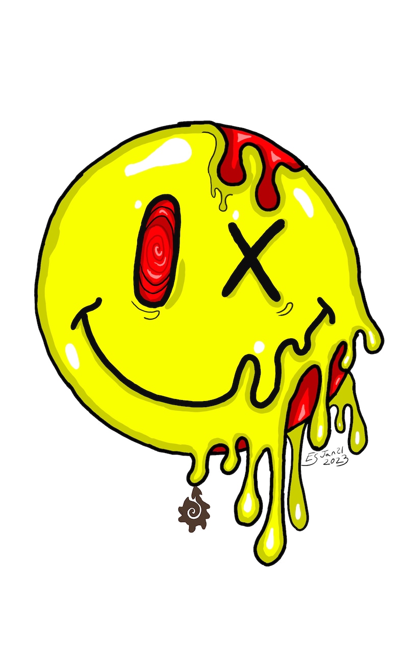 Melting Smiley Face - Etsy