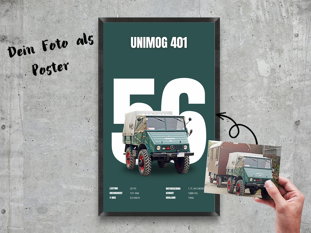 Personalized Gift Idea for Unimog Fans | Personalized Poster of Your ...