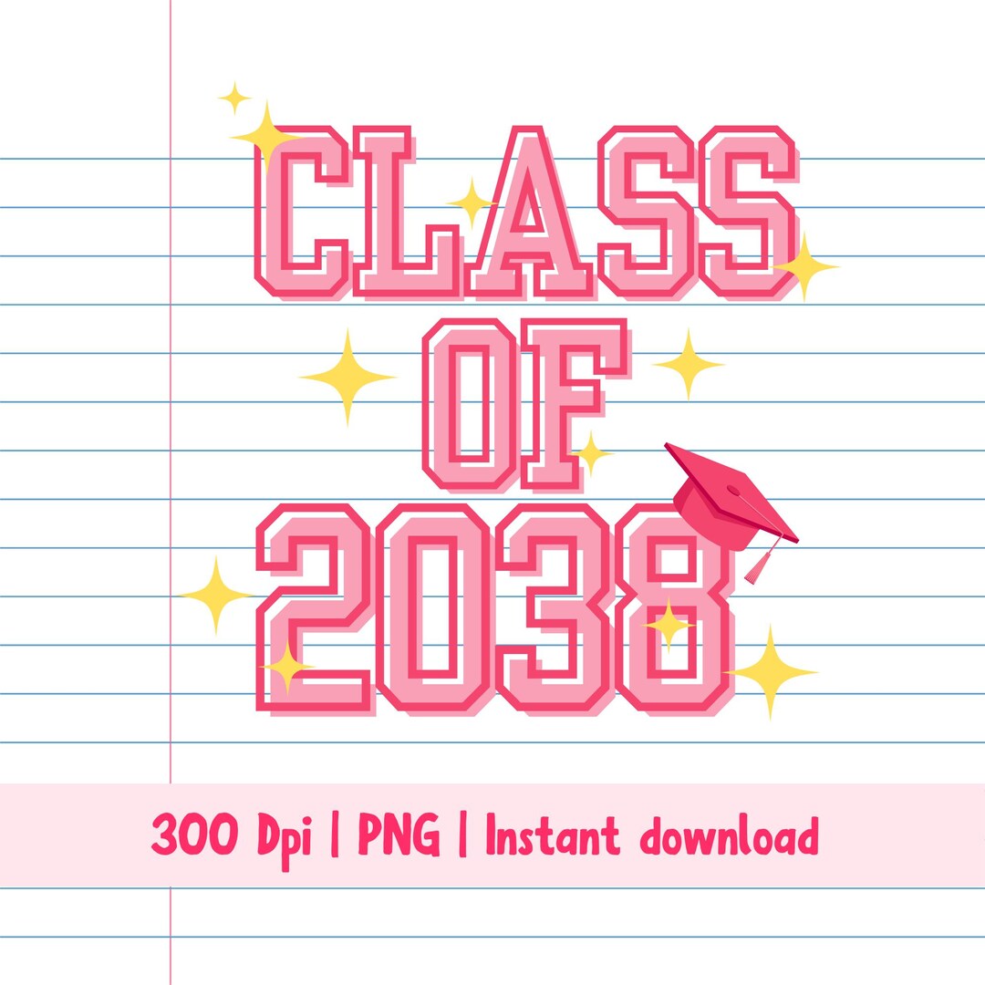 Class of 2038 | PNG | Graduation Year | High School Graduation | Gift ...