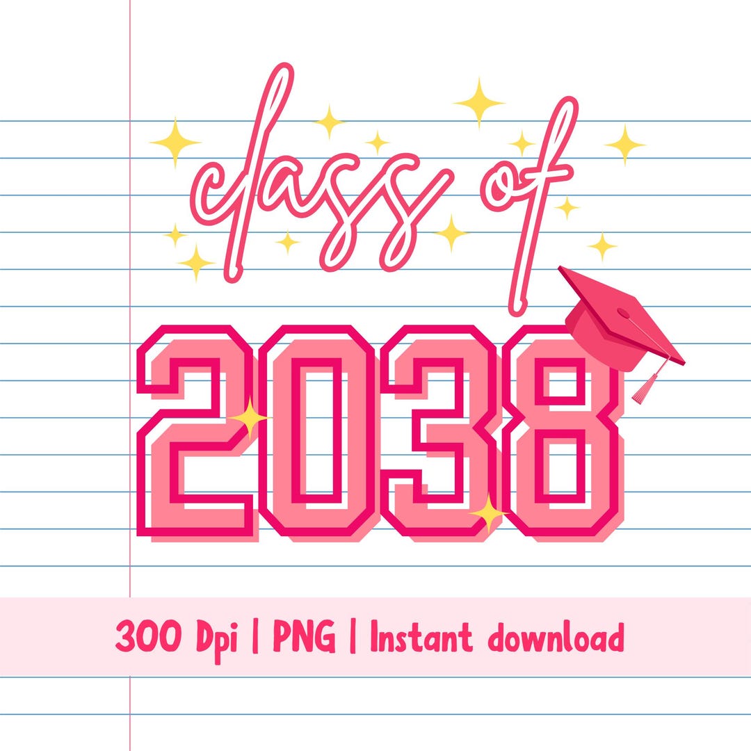 Class of 2038 | PNG | Graduation Year | High School Graduation | Gift ...