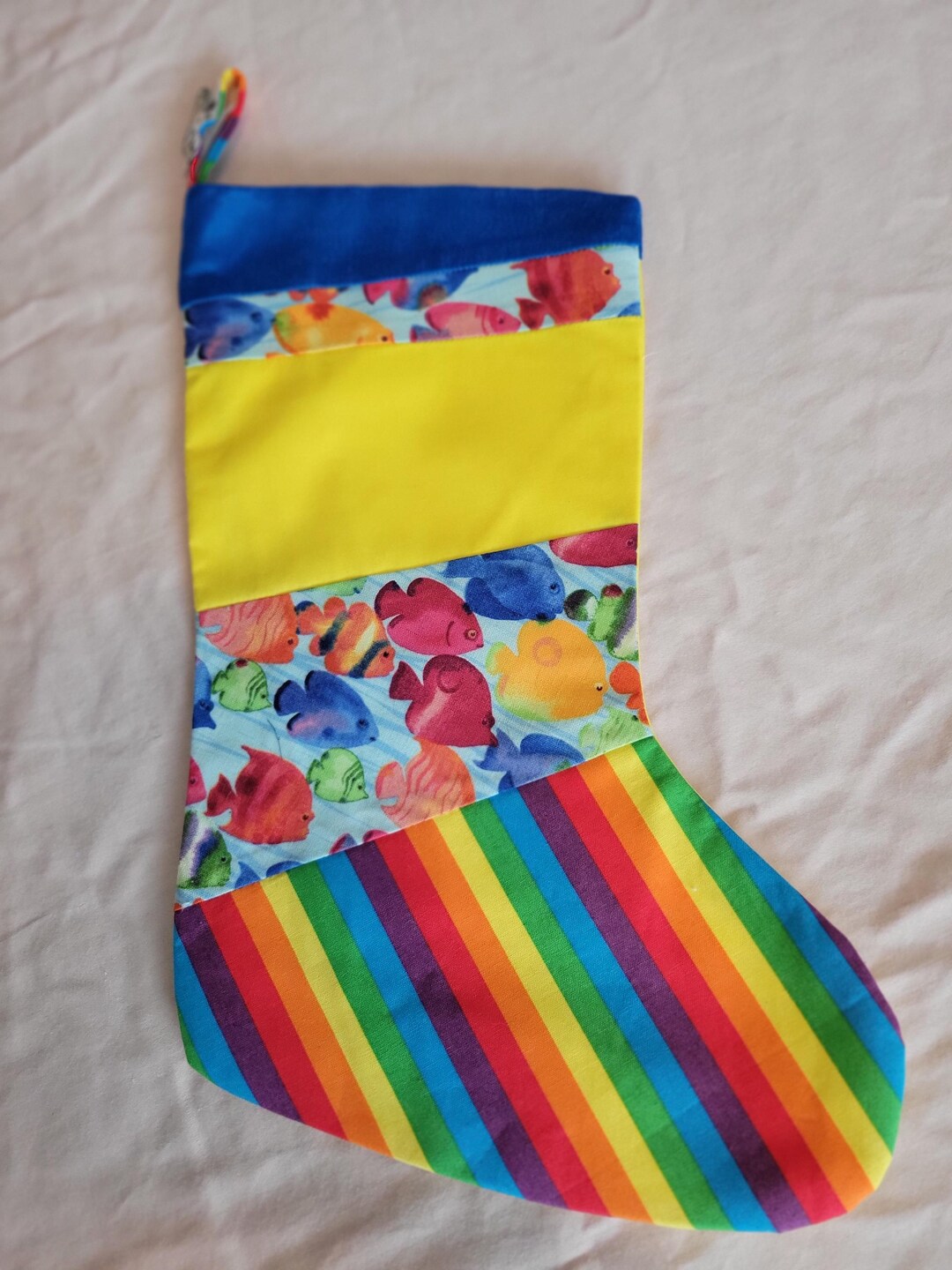 Colorful Fish Christmas Stocking - Etsy