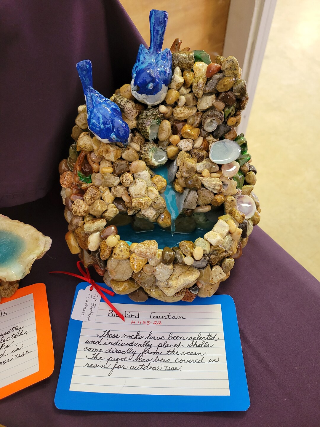Bluebird Fountain Rock Creation - Etsy