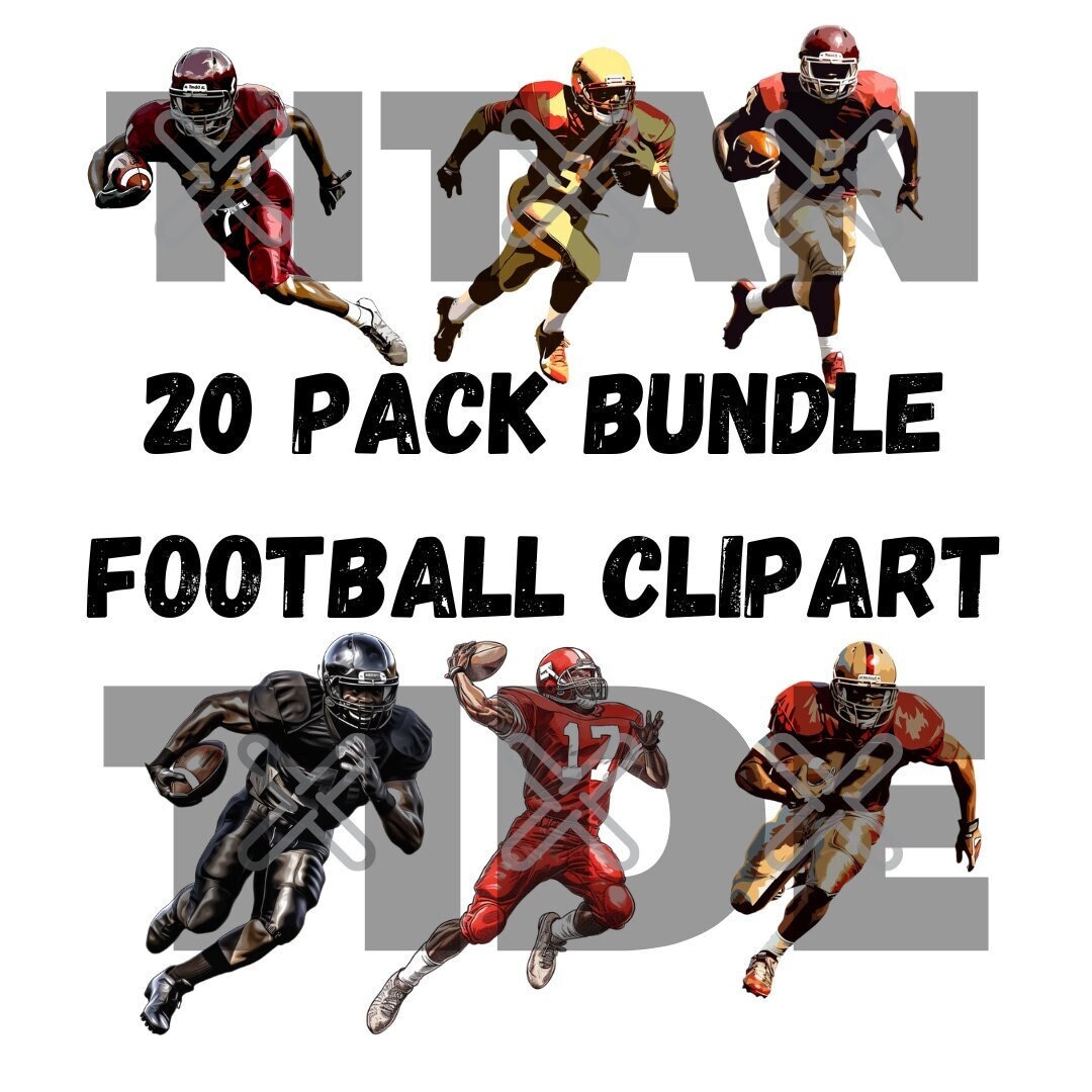 Football Clipart 20 Pack Bundle - Etsy