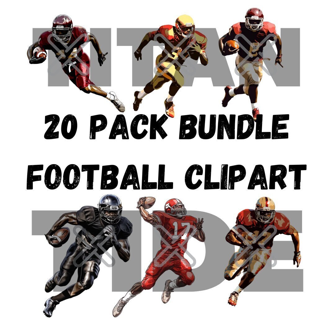 Football Clipart 20 Pack Bundle - Etsy