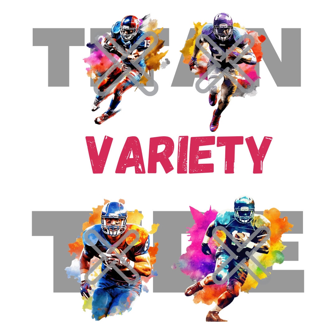 Football Watercolor Splash Clipart 20 Pack Bundle - Etsy