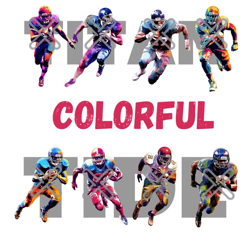 Football Watercolor Clipart 20 Pack Bundle - Etsy