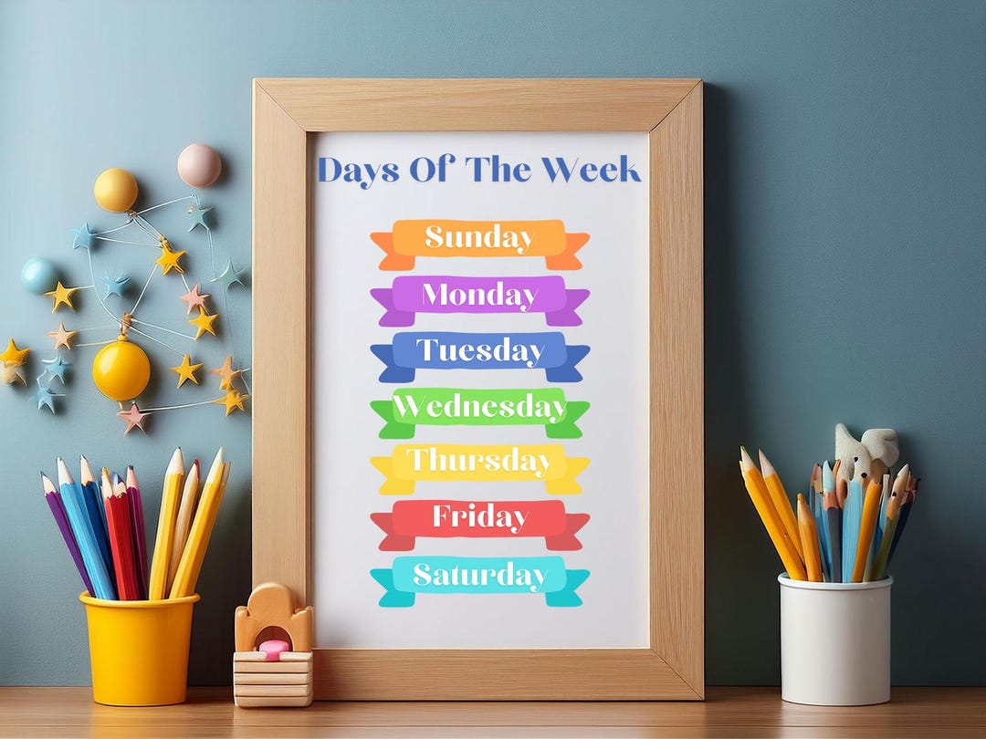 Days of the Week, Educational Posters, Classroom Decor, Homeschool ...