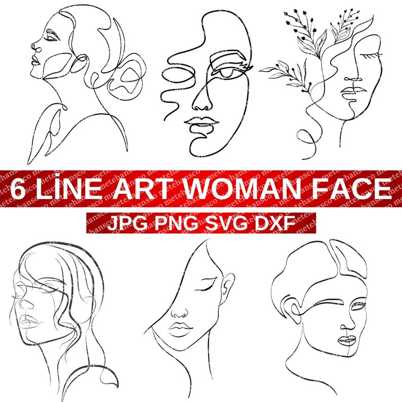 Ine Art Woman Cake Topper Svg Abstract Woman Face Svg Single - Etsy