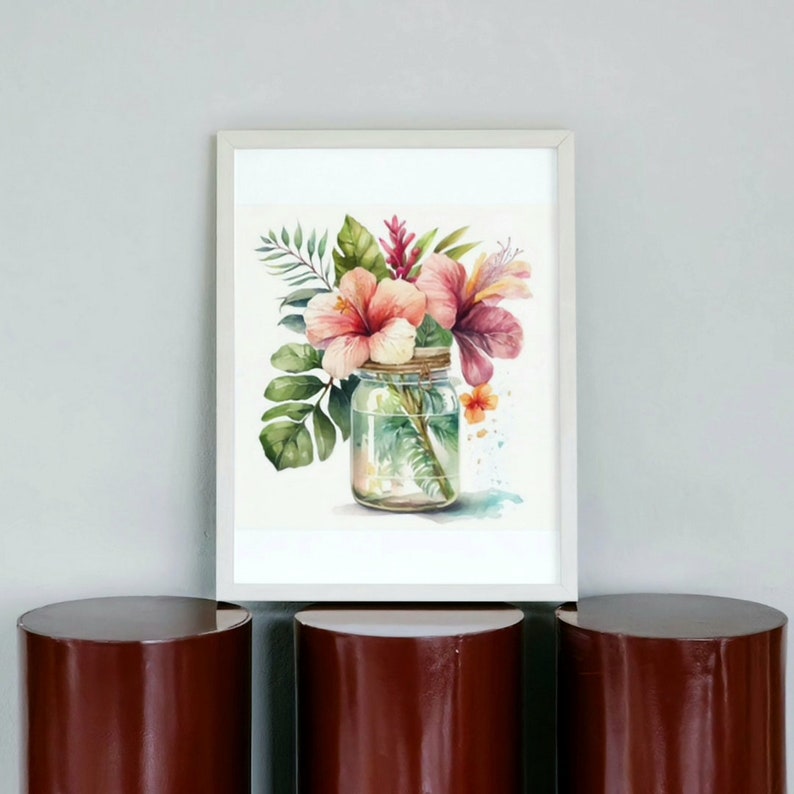 Watercolor Tropical Flowers Clip Art Summer Floral Wedding - Etsy