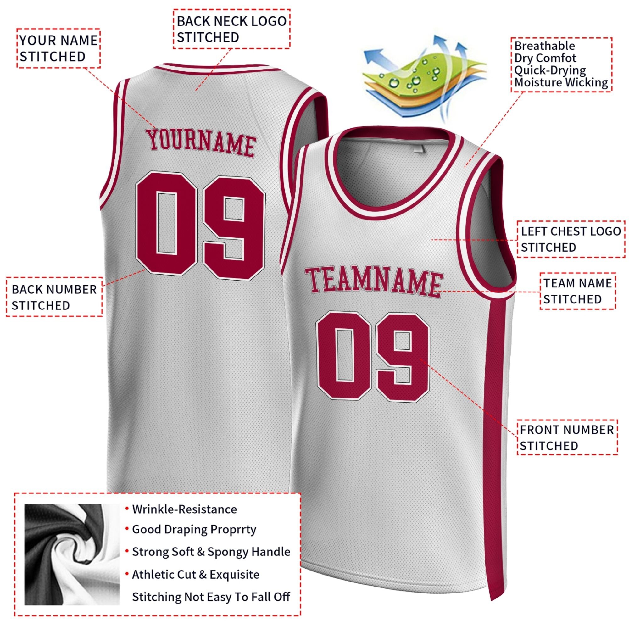 Custom basketball shirts, custom team numbers, basketball jerseys sold ...