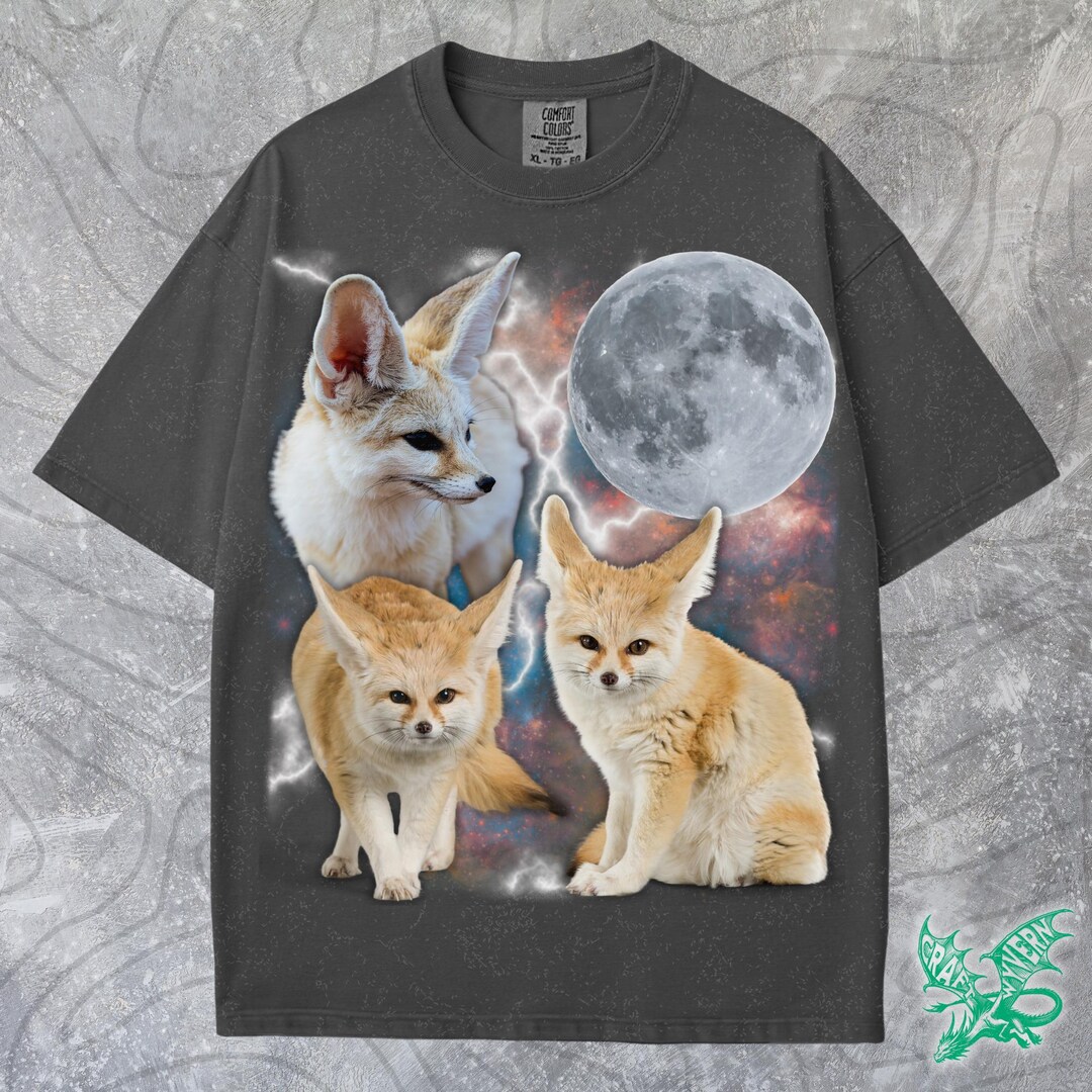 Comfort Colors Fennec Fox Shirt, Retro Fennec Fox Graphic Tee, Funny ...