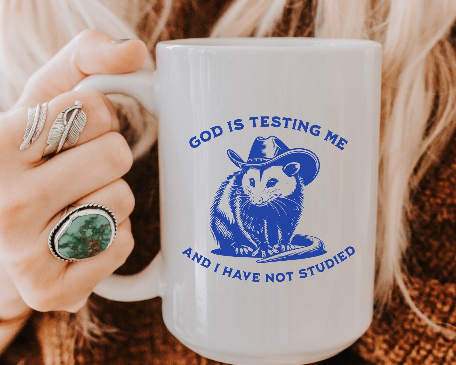 God is Testing Me Opossum PNG SVG Sublimation Design Download, Funny ...