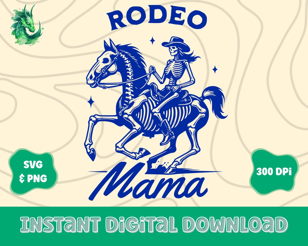 Rodeo Mama Cowboy PNG SVG Sublimation Design Download, Funny Retro ...