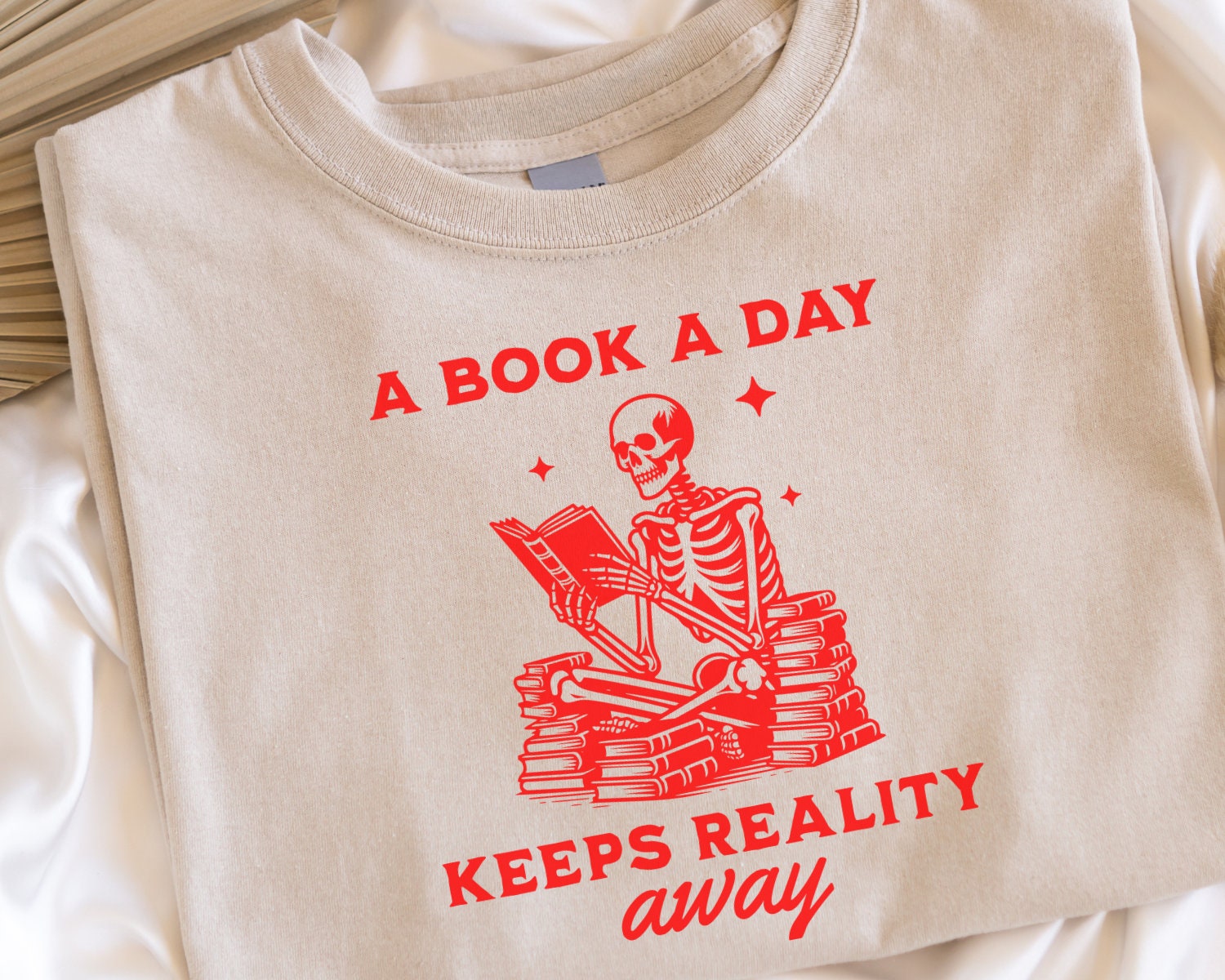 A Book Day Keeps Reality Away, SVG PNG File, Trendy Vintage Bookish ...